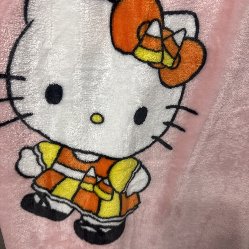 New Hello Kitty Pink Pirate Halloween 50" x 70" Plush Throw Blanket New ...