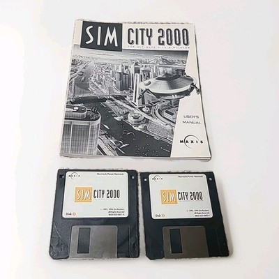 Vintage Game SimCity 2000 – 2 Floppy Disks With Original Manuel! Mac | eBay