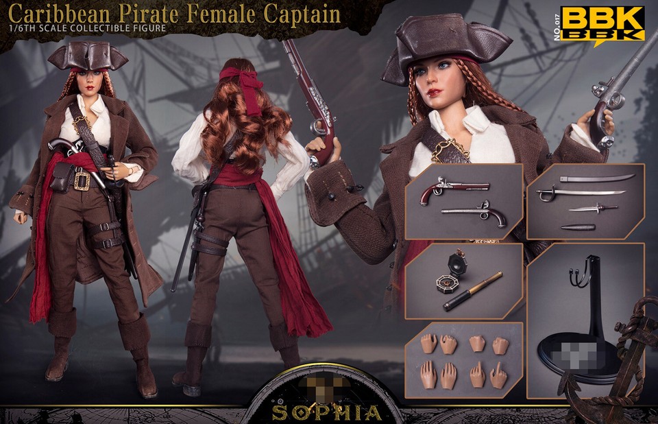 BBK Pirates of the Caribbean Female Captain Sophia 1/6 Action Figure ...