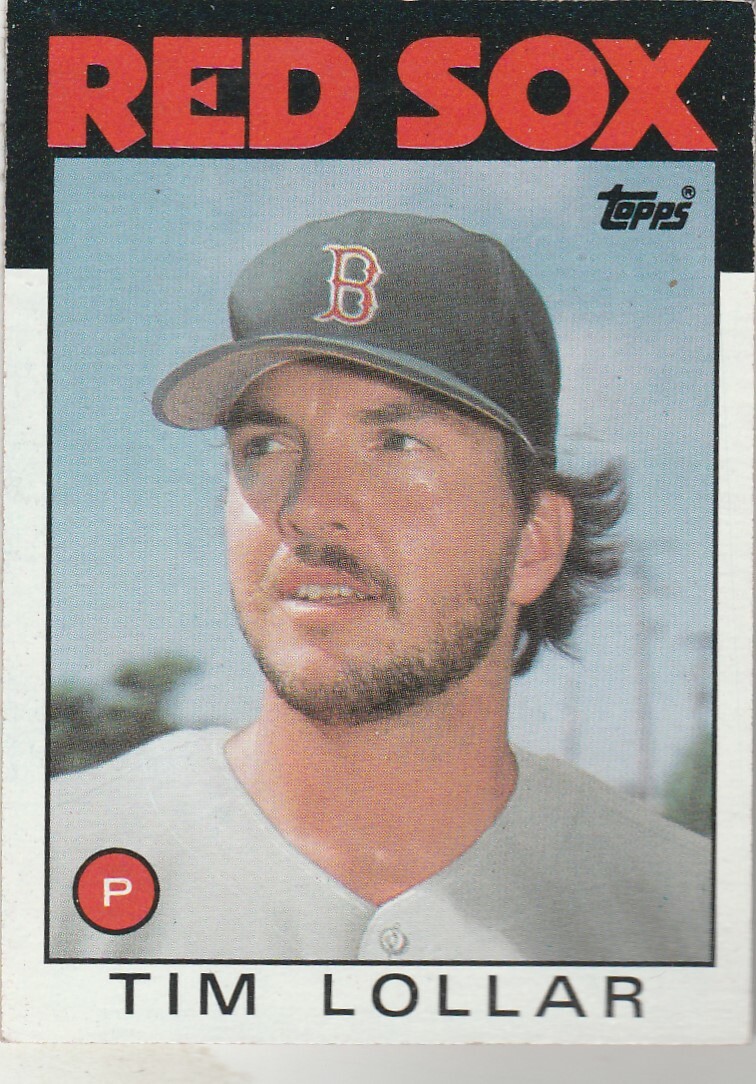 FREE SHIPPING-MINT-1986 Topps #297 Tim Lollar Red Sox PLUS BONUS CARDS ...