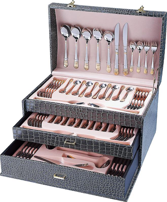 ZILLINGER GOLD HEAVY 72 PIECE CUTLERY SET STAINLESS STEEL CANTEEN ...