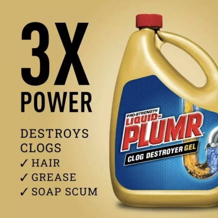Liquid Plumr Pro Clog Destroyer Gel Drain Cleaner plus Pipeguard (2 ...