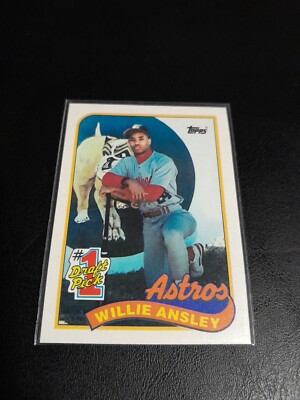 1989 Topps Baseball Card Willie Ansley Rookie Houston Astros #607 MLB ...