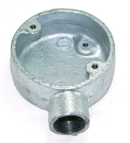 25mm End / 1 Way Conduit Metal Box, Fitting Galvanised | eBay UK