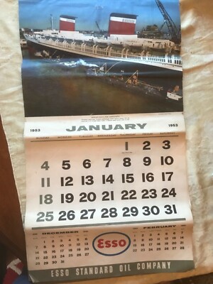 Vintage 1953 Esso standard oil marine fuels and lubricants Office ...