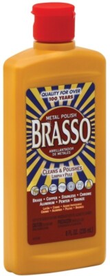 NEW BRASSO 2660089334 8OZ BOTTLE LIQUID METAL POLISH CLEANER BRASS ...