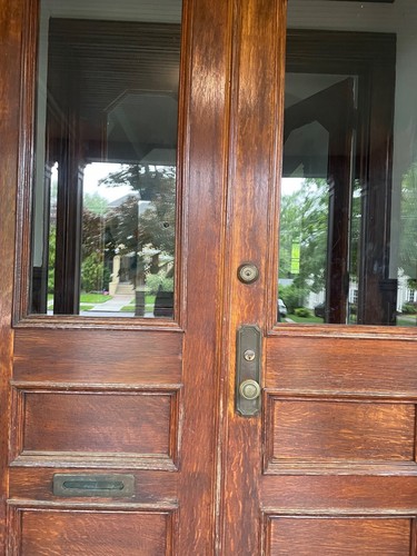 Front Door With Small Chip in Glass | eBay