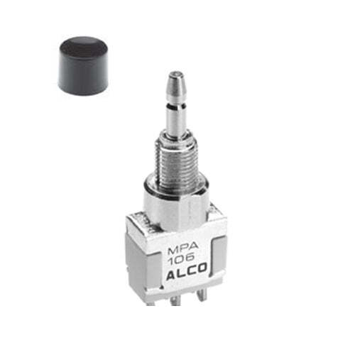 Alcoswitch MPA106D, SPDT ON-ON, Mini Push Button Switch 6A@125V, 4A@28V ...