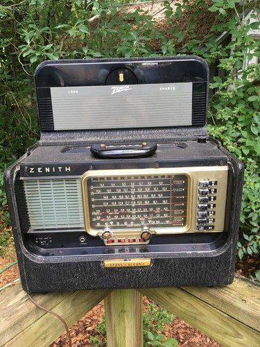 VINTAGE Zenith Trans Oceanic Wave Magnet Radio — Turns On. PROJECT. | eBay