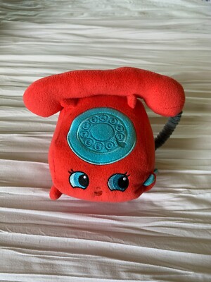 ☎️ Shopkins Red Chatter Telephone Plush Stuffed Toy Rotary Phone *FREE ...