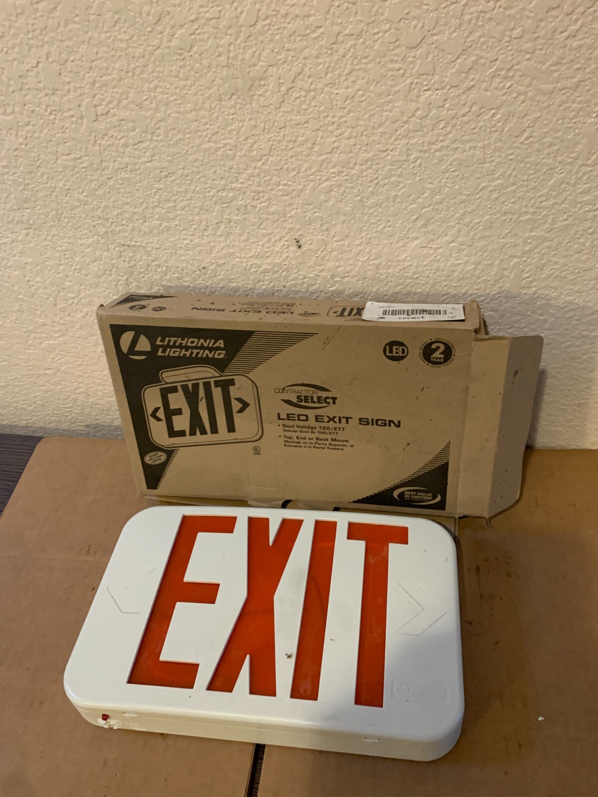 Lithonia Lighting White LED Exit Light Red EXR LED M6 | eBay