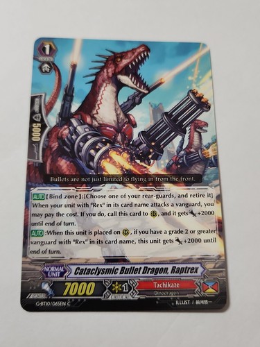 Cardfight!! Vanguard Cataclysmic Bullet Dragon Raptrex G-BT10/065EN C CFV NM | eBay
