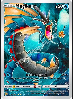 Magickarp Full Art - Pokémon Card Collectable Gift Display | eBay