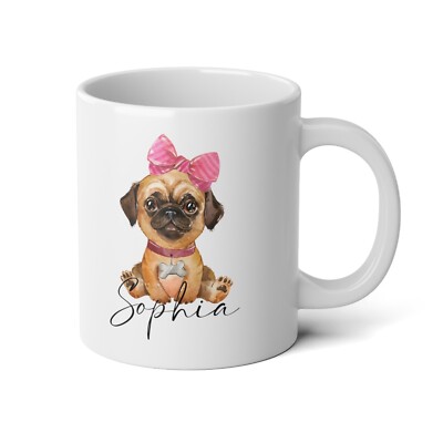 Personalized Name Pug Mug,Dog name Mug,Gift For Her, Pug Custom coffee ...