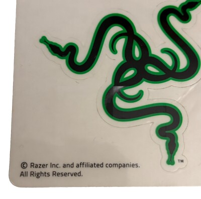 Razer Green & Black Snake Logo Stickers Case Decals Badges | eBay