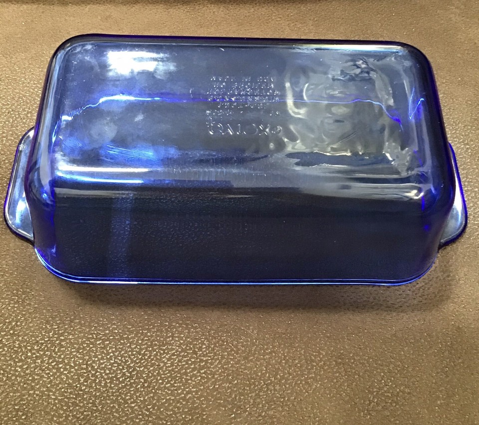 PYREX ORIGINALS COBALT BLUE GLASS BREAD LOAF MEATLOAF PAN 213-R | eBay