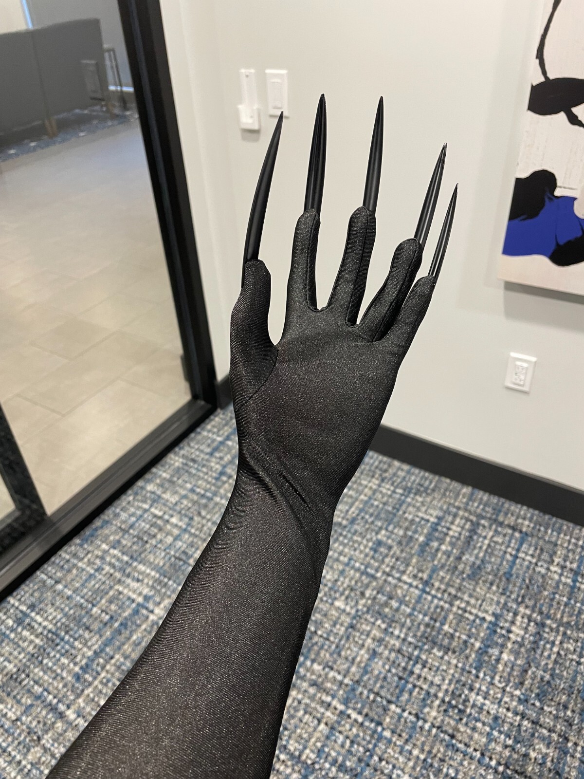 Long witch gloves with long nails 52cm parties cosplay | eBay