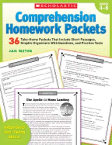 Comprehension Homework Packets Grades 4-8: 36 Take-Home Packets That ...