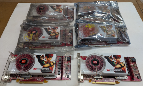Lot of SIX ATI Radeon X1800XL 512MB Video Graphics Card PCIe Dual DVI ...
