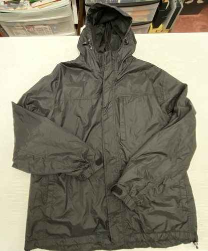 ULINE Men's Sz XL Black Nylon waterproof Hooded Mesh Lined 3 Pocket ...
