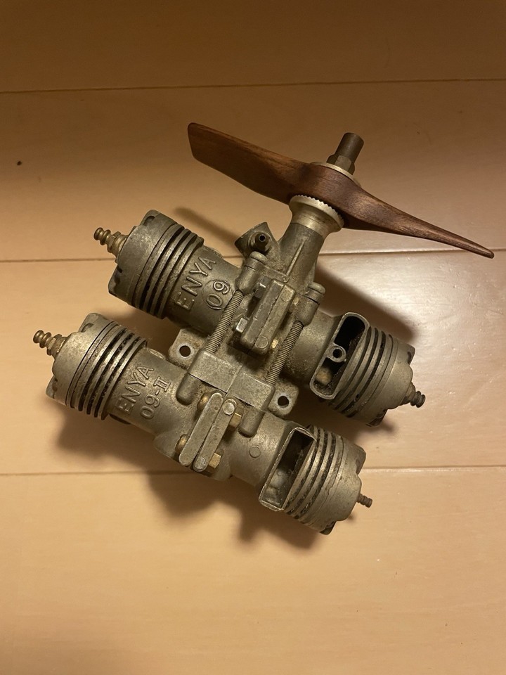 Vintage ENYA 09 horizontally opposed 4-cylinder engine model airplane ...
