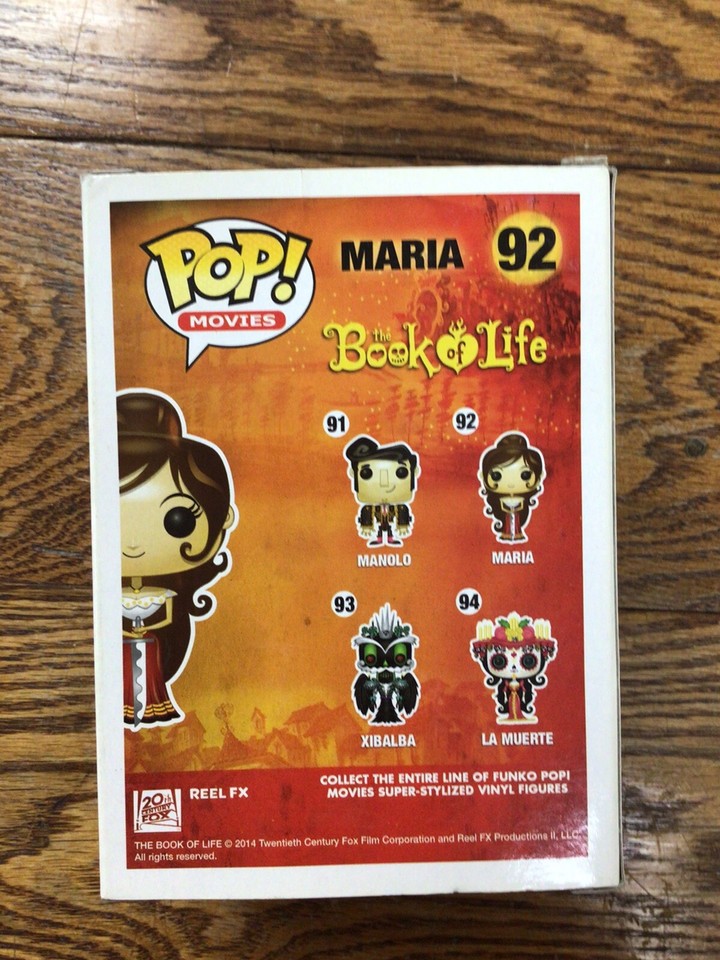 Maria Funko Pop Movies The Book Of Life 92 In Box | eBay
