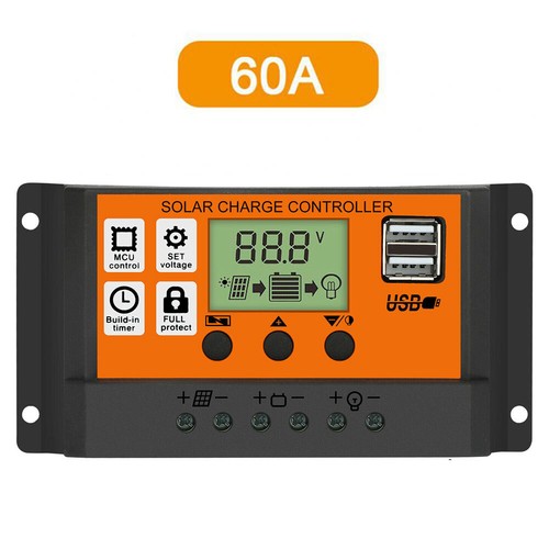 Solar Charge Controller Panel Battery Regulator Inverter USB 12/24V PWM ...