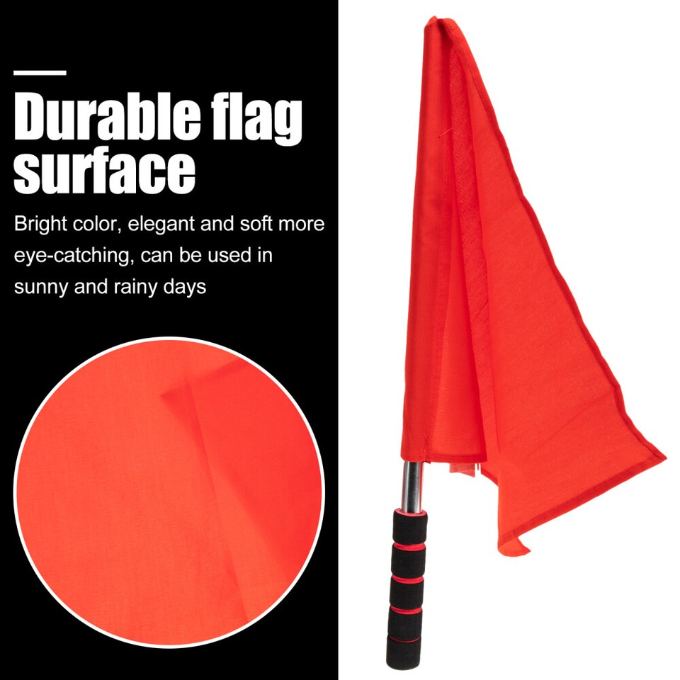 2 Pcs Football Referee Flags Referee Flags Pole Patrol Flag Waving ...