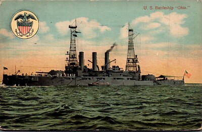 U.S. BATTLESHIP "OHIO" At Sea, Completed in 1904 Vintage | eBay