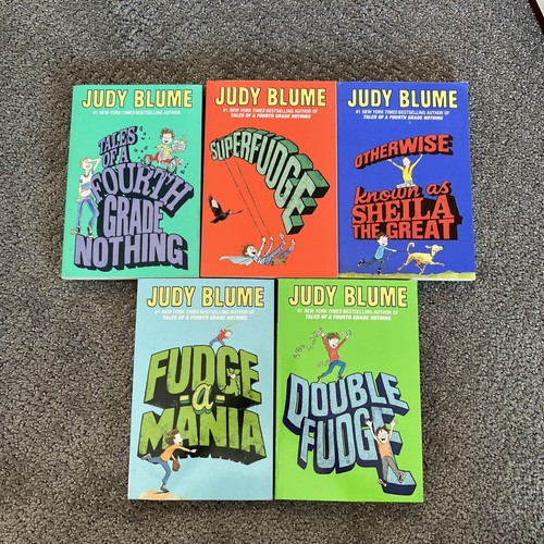 Judy Blume Double Fudge Book Paperback Super fudge Fudge a Mania 5 Pack ...