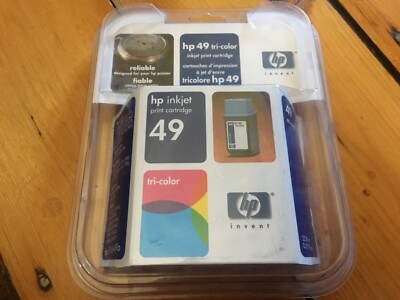 HP Invent 49 Inkjet Print Cartridge Tri-Color Exp 2003 Sealed Unopened ...