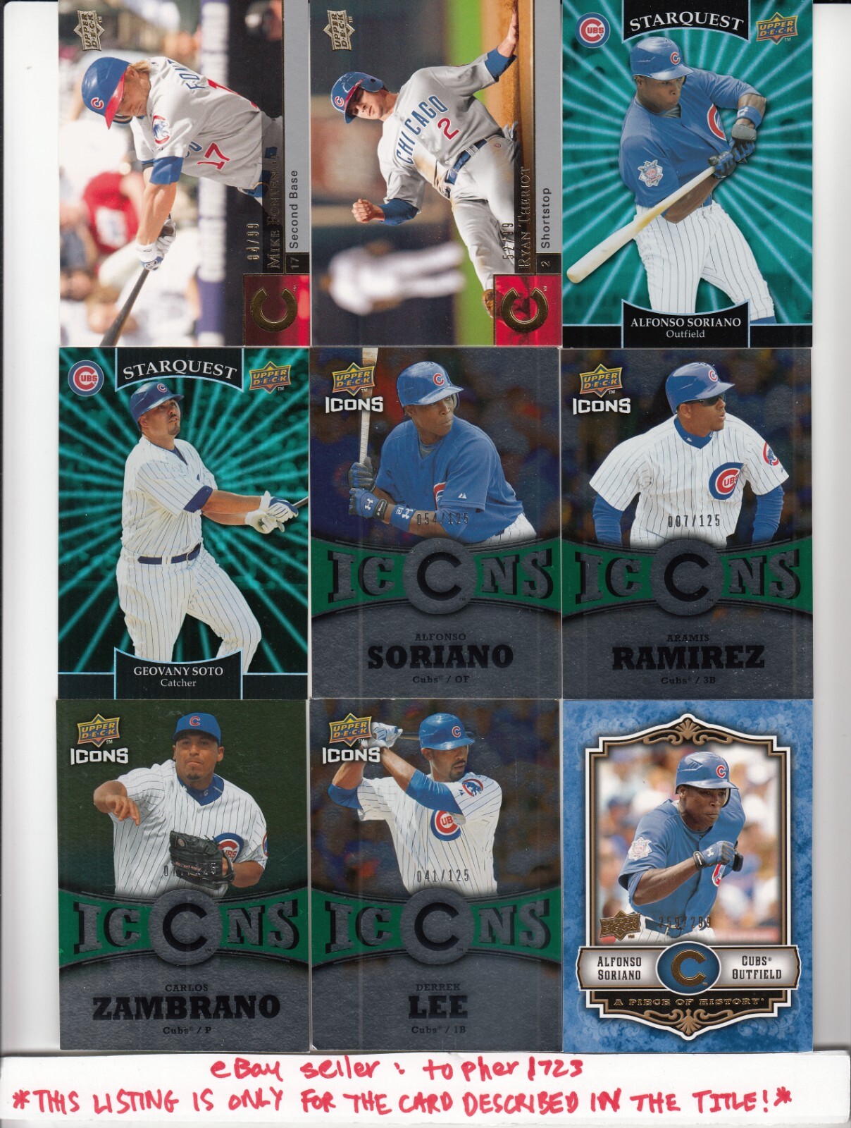 (ML) 2009 Upper Deck Starquest Emerald Super Rare GEOVANY SOTO #41 Cubs ...