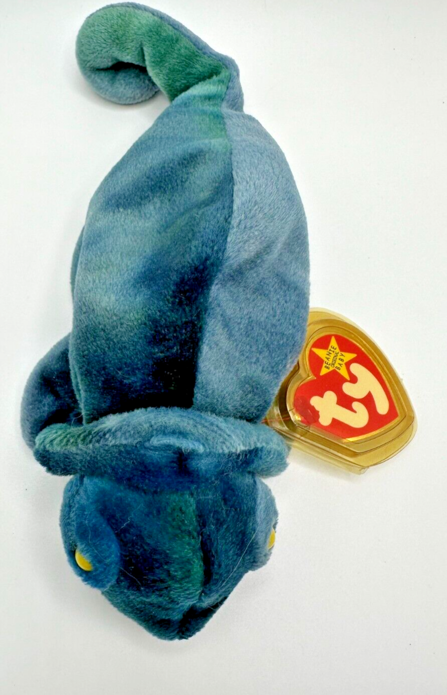 Ty Beanie Baby Rainbow The Chameleon Dark Blue 1977 5th Generation ...