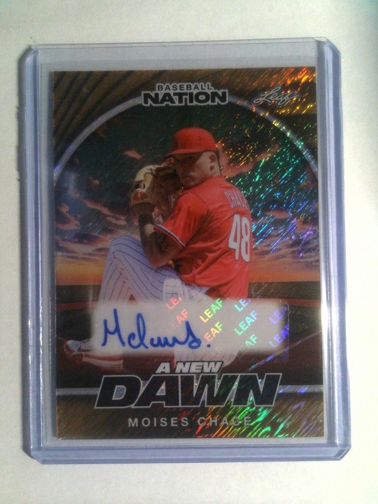 Moises Chace 2025 Leaf Baseball Nation #NB-78 New Dawn Base - Crystal ...