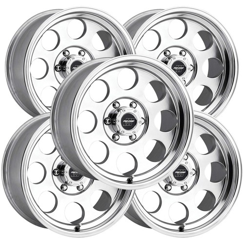 (Set of 5) Pro Comp PA69 Vintage 15x8 6x5.5" -19mm Polished Wheels Rims ...
