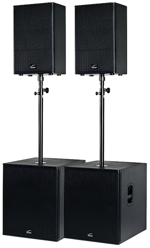 Solton aart S TWO 2600W PA 2x 12" Tops + 2x 18" Subs DJ Lautsprecher ...