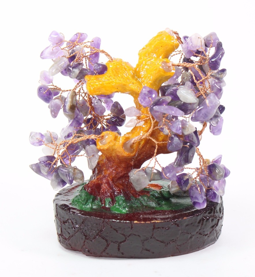 5" Feng Shui Amethyst Purple Money Tree Wealth Fortune Blessing Gift US ...
