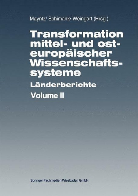 Transformation Mittel- und Osteuropäischer Wissenschaftssysteme von ...