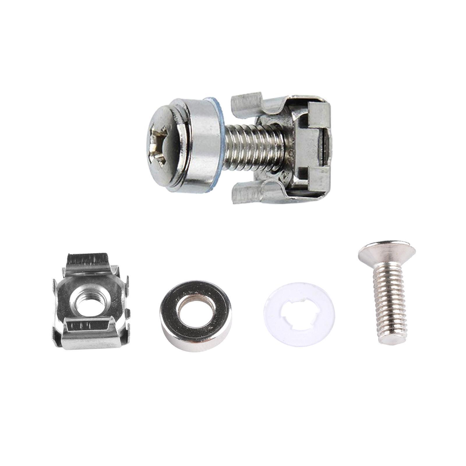 50Pcs M6 Cage Nuts and Mounting Screws Durable M6 x 20 mm Server Rack ...