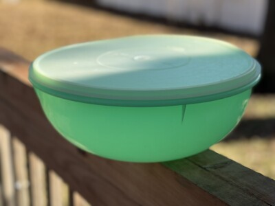 Tupperware Fix-N-Mix Bowl-26 Cups #274 Jadite green with Sheer Tupper ...