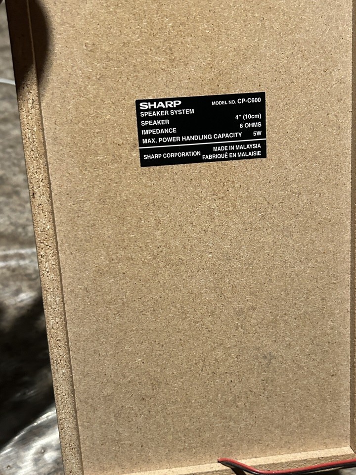 Vintage Sharp Stereo Component Sytem CD-C600 3 Cd Changer Cassette ...