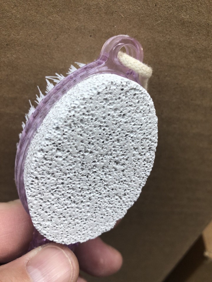 S25- 2 Pack Pedicure 4 in 1 Pumice Stone Foot File Brush Emery Board ...