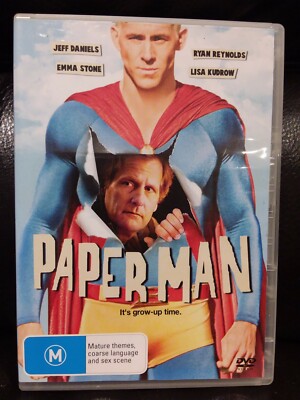 PAPERMAN Ryan Reynolds JEFF DANIELS & EMMA STONE GENUINE REGION 4 DVD ...