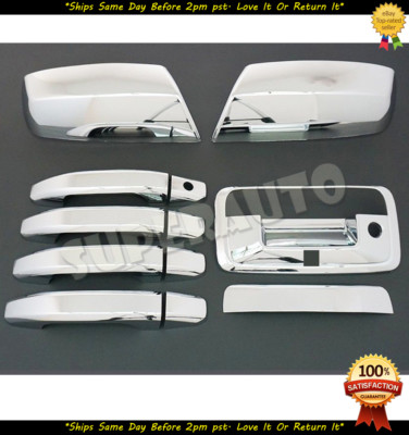 For 15-18 Chevy Silverado Chrome Mirror+4 Door Handle+Tailgate+Camera ...