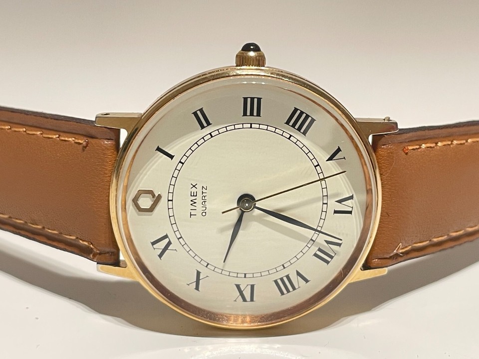 VINTAGE RARE MODEL BEAUTIFUL LUXURY MEN'S GOLD PLATED QUARTZ WATCH ...