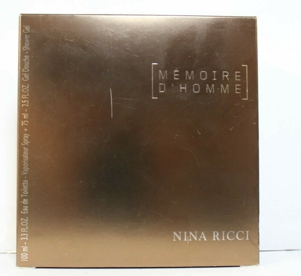 MEMOIRE D ' HOMME by Nina Ricci 3.4 oz EDT spray +2.5 oz shower gel MEN ...