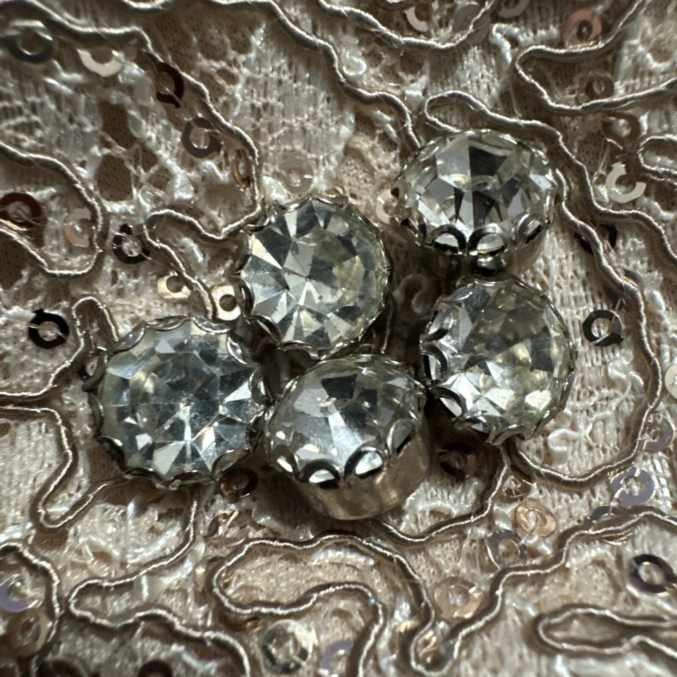ANTIQUE DIAMONITE BUTTONS 1/2 INCH DIAMETER SPARKLING VERY NICE | eBay