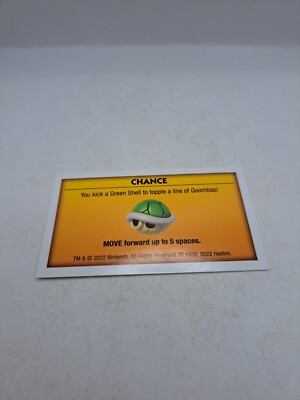 Monopoly Junior Super Mario Board Replacement Parts Chance Card Green ...
