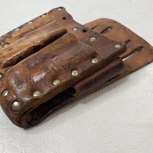 Klein Tools 5190 DISTRESSED Leather Multi 10 Pocket Tool Pouch USA Pre ...