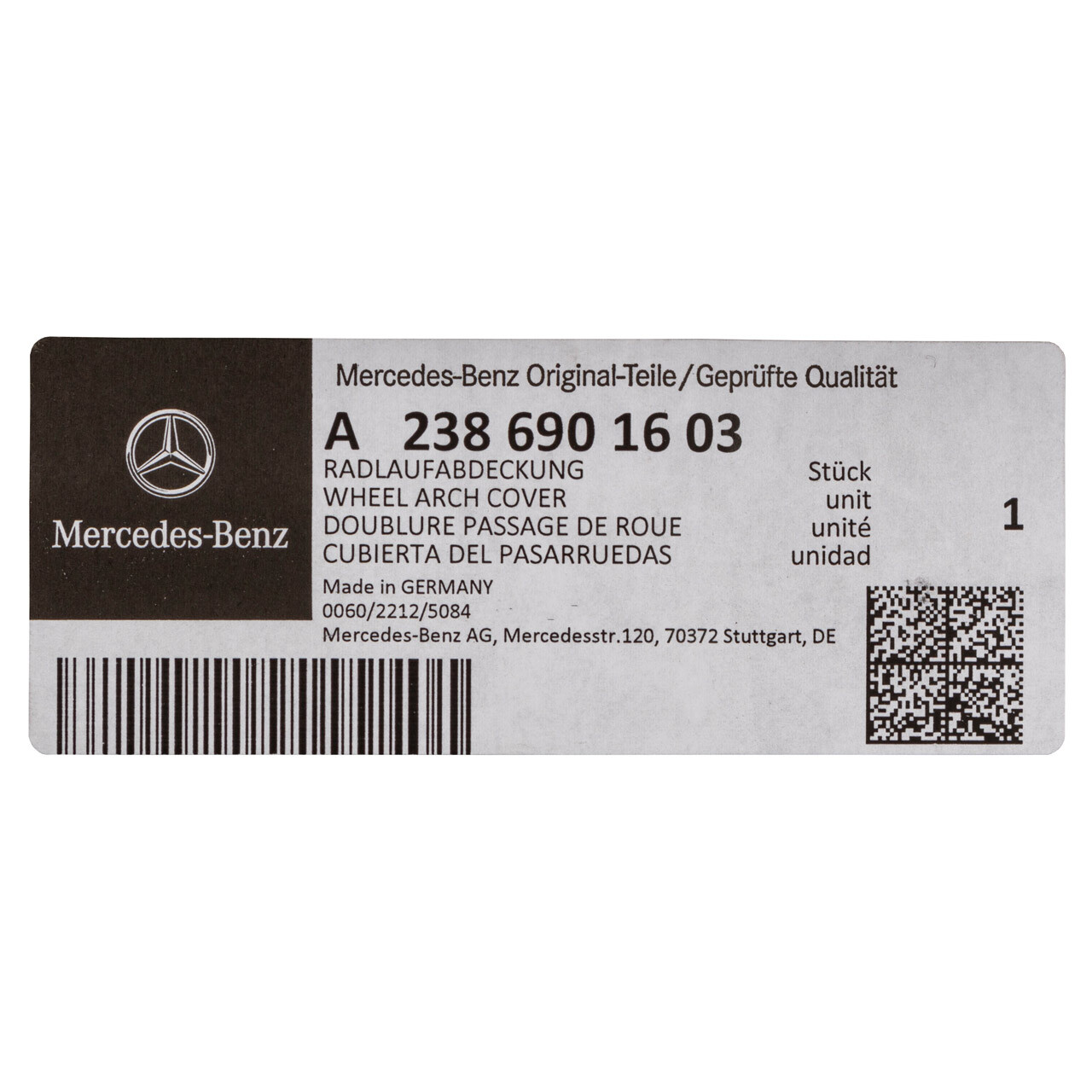 ORIGINAL Mercedes Kotflügelverkleidung Radhaus W213 S213 vorne rechts ...